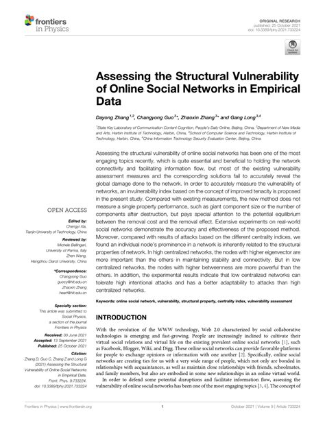 Pdf Assessing The Structural Vulnerability Of Online Social Networks