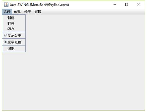 Swing Jmenubar类 Swing教程