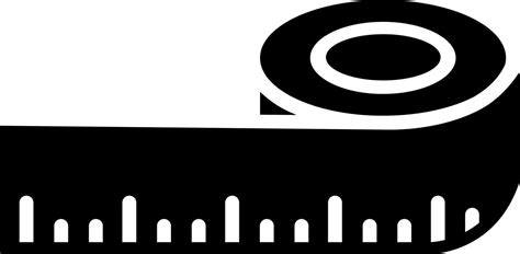 Measuring Tape Icon In Black And White Color 24278252 Vector Art At