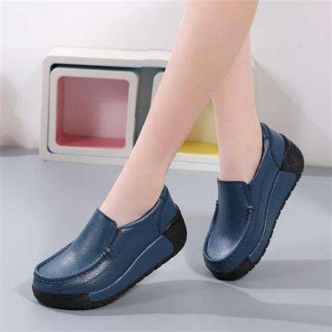 Купити Жіночі лофери на платформі Повсякденні елегантні чорні жіночі лофери з натуральної шкіри