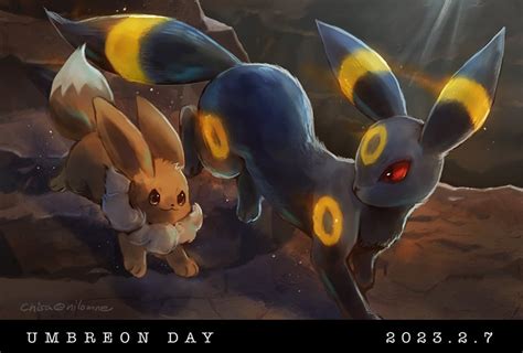 Eevee And Umbreon Pokemon Drawn By Momomo Danbooru