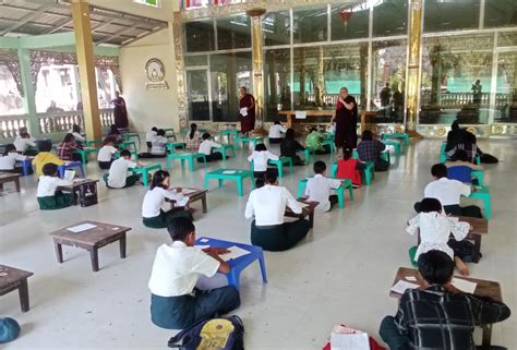 ဖြူးမြို့နယ် ရွှေကျင်တောင်ပရိယတ္တိစာသင်တိုက်တွင် ပဋိစ္စသမုပ္ပါဒ်အခြေပ