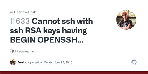 Cannot Ssh With Ssh Rsa Keys Having Begin Openssh Private Key Header Pkcs8 Format · Issue 633