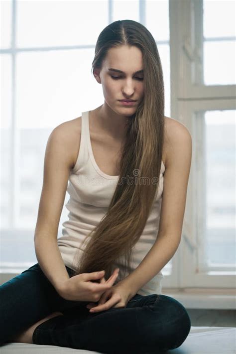 Young Girl With Long Hair Stock Image Image Of Hair 24511749
