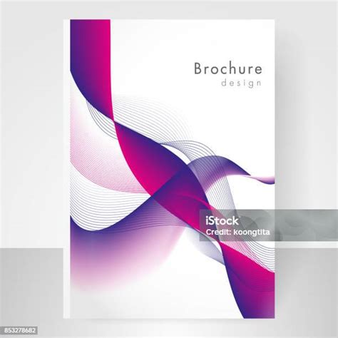 비즈니스 브로슈어 표지 템플릿입니다 커버 디자인 연간 보고서 전단지 기업 비즈니스 카드 전단지 포스터 라인 추상 배경 흰색 분홍색과 보라색 선 증권 벡터 Eps 10 0명에