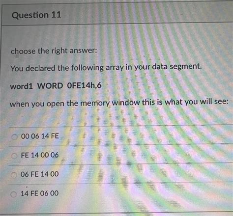 Solved Choose The Right Answer You Declared The Following