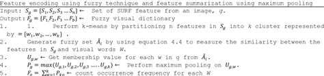 algorithm for fuzzy feature encoding download scientific diagram
