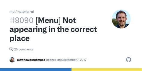 Menu Not Appearing In The Correct Place · Issue 8090 · Muimaterial Ui · Github