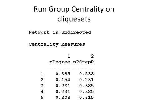 Centrality Revisited Degree Centrality How Well Connected Direct