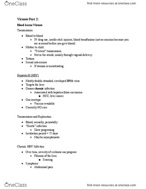 Biol 4376 Lecture Notes Fall 2019 Lecture 28 Hepatitis B Vertically Transmitted Infection