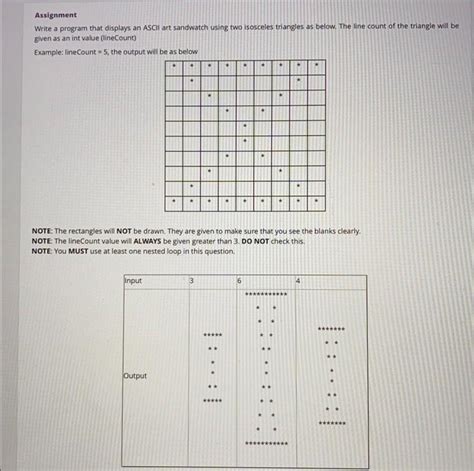 Solved Assignment Write A Program That Displays An Ascii Art