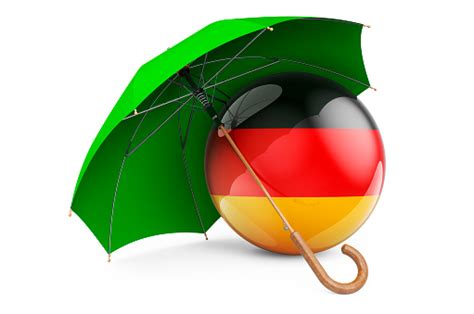우산 아래 독일어 플래그 독일 개념의 보호 및 보안 흰색 배경에 격리된 3d 렌더링 0명에 대한 스톡 사진 및 기타 이미지