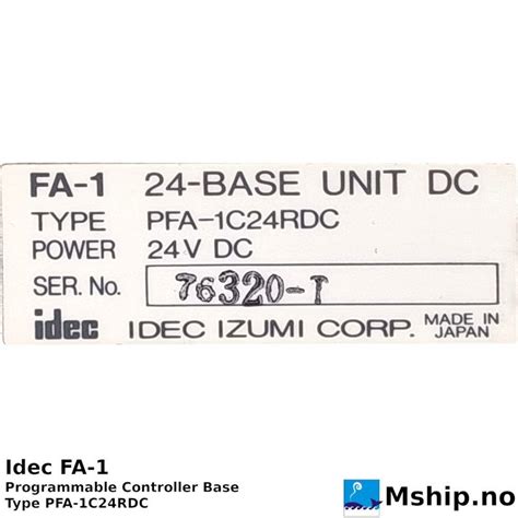 Idec FA 1 Programmable Controller Base Type PFA 1C24RDC