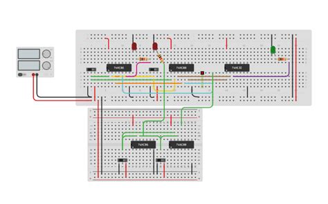 Circuit Design 2 Bit Adder Tinkercad