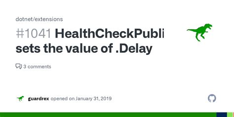 Healthcheckpublisheroptionsperiod Sets The Value Of Delay · Issue