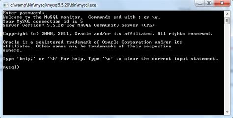 Mysql Comando Create I