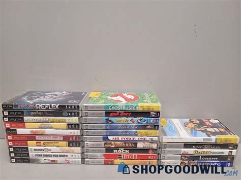 Bundle Of 25 Sony Playstation Portable Psp Umd Games And Movies