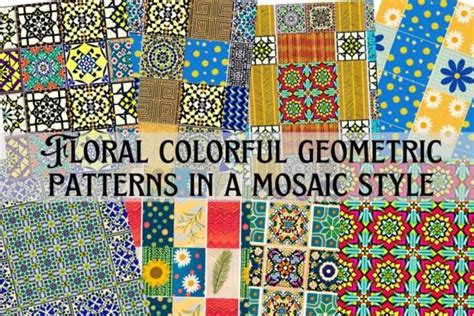 Floral Colorful Geometric Patterns Graphic By Jada Boutique Design