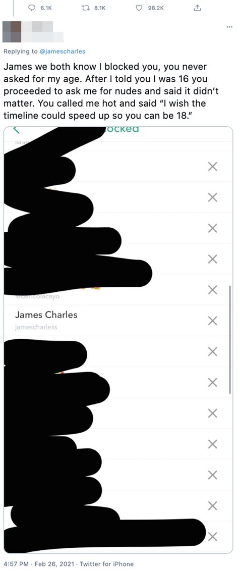 YouTuber James Charles Denies Claims He Groomed An Underaged Babe Says They Only Flirted