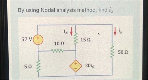Solved By Using Nodal Analysis Method Find Ix