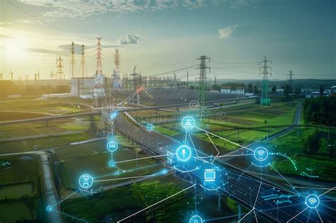 High Level Signal Distribution System With Advanced Technology Stock Illustration Illustration