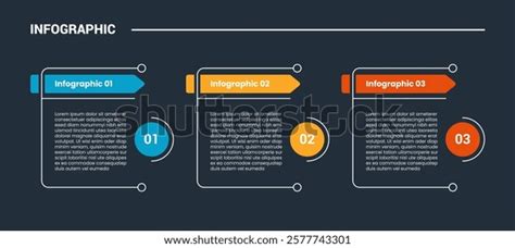 Process Stages Workflow Infographic Dark Outline Stock Vector Royalty
