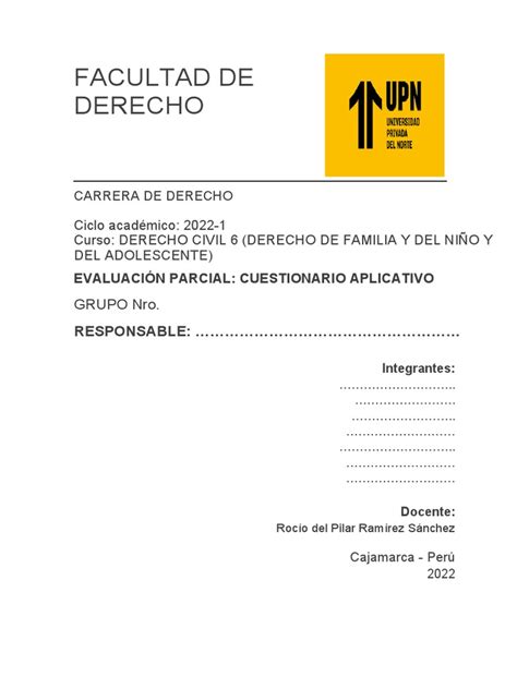 Evaluación Parcial Derecho Civil 6 Descargar Gratis Pdf