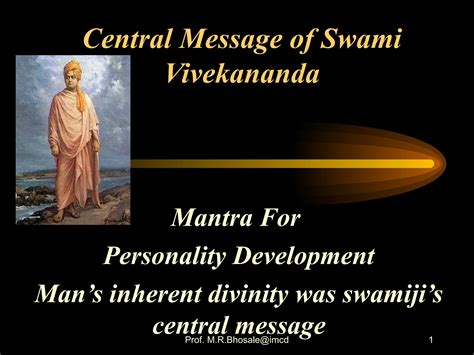 P Dev Ppt Swami Vvppt Swami Vivekanandas Message About Personality