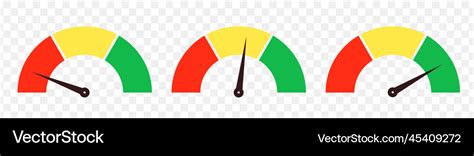 Colored Speedometer Or Scale Level Speed Vector Image