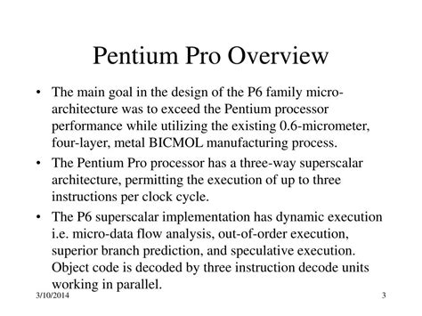 Ppt Pentium Pro Processor Overview Powerpoint Presentation Free Download Id 207606