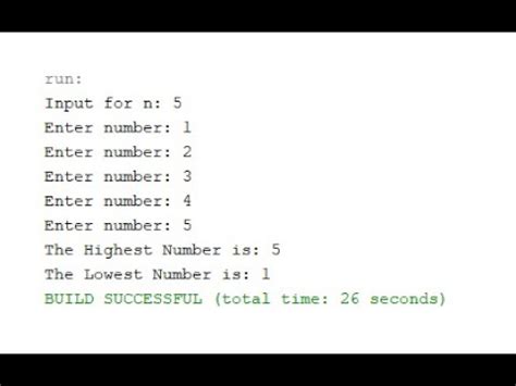 Display The Highest And Lowest Number Among The Inputs Using Java