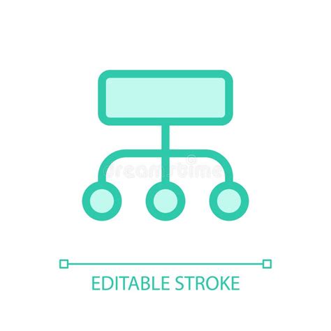 Tree Diagram Pixel Perfect Glassmorphism Ui Icon Stock Vector