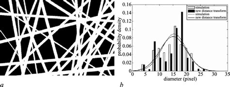 A Simulated Image A And Its Diameter Distribution B Download
