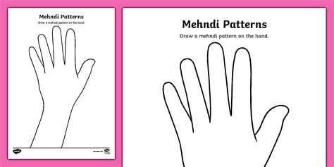 Eyfs Mehndi Patterns Design Template Twinkl Twinkl