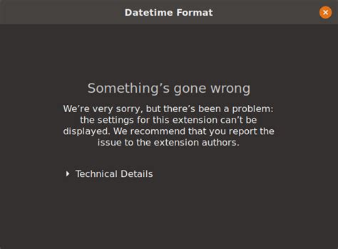 Broken In Popos 1904 The Settings For This Extension Cant Be Displayed Typeerror New