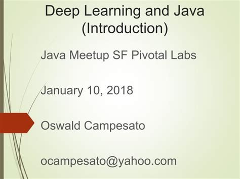 Java And Deep Learning Ppt