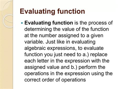 Lesson 2 Evaluating Functions Pptx