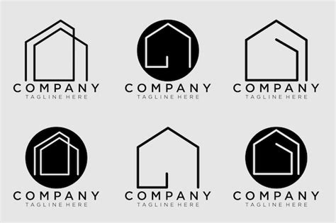 크리에이티브 부동산 로고 디자인 하우스 로고 디자인 부동산 벡터 아이콘 프리미엄 벡터