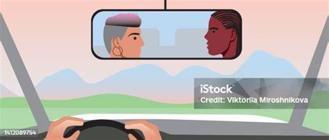 아프리카 남자와 비 바이너리 사람이 도로 여행에서 앞 좌석에서 채팅 자동차와 평면 벡터 스톡 일러스트 레이 션 개념에 대한 스톡 벡터 아트 및 기타 이미지 Istock