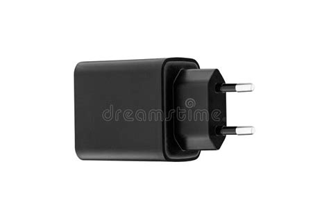 Power Adapter Charging Adapter With Usb And Type C Connector On Isolated And White Background