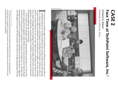 Solved Case 2 Face Time At Techpoint Software Inc 1