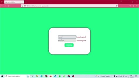 Login Form Validation Using Html Css And Javascript Youtube