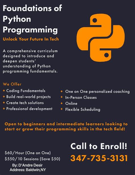 Pythonprogramming Learntocode Techeducation Careergrowth Dandre Desir
