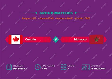Чемпионат мира по футболу катар 2022 расписание матчей канады и марокко с флагами кубок мира