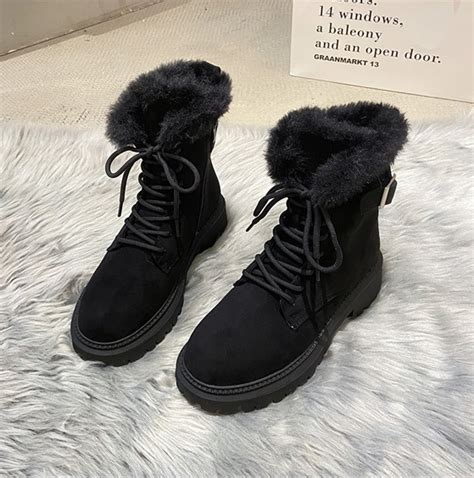 여자 키작녀 타비 하비 털 패딩 방한 겨울 스노우 기모 화이트 털 부츠 워커 신발 B 12 에이블리