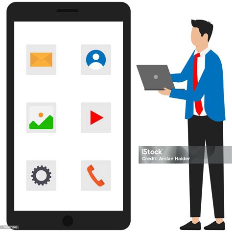 앱 개발은 코드 작성 및 테스트를 사용하고 블로깅 및 웹 사이트를위한 페이지 레이아웃 만들기 모바일 앱 및 홍보 자료 개념 Brand Name Smart Phone에 대한