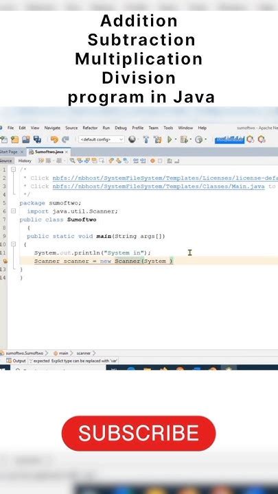 Java Program Addition Subtraction Multiplication And Division Using Scanner With User Input Java Program Addition Subtraction Multiplication And Division Using Scanner With User Input