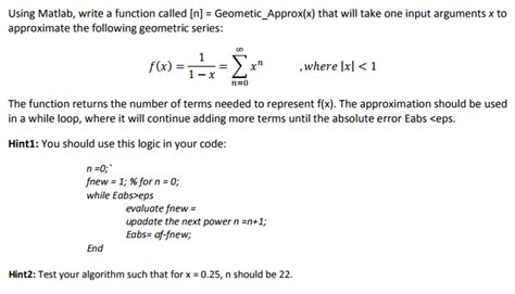 Solved Using Matlab Write A Function Called N Chegg Com