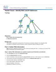 5 3 1 3 Packet Tracer Identify MAC And IP Addresses2310 Packet Tracer Identify MAC And IP