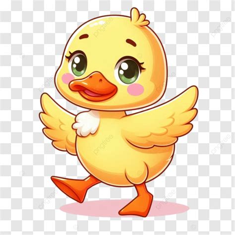 사랑스러운 노란색 아기 오리 만화 캐릭터 일러스트 귀엽고 재미있는 벡터 사랑스러운 노란색 아기 오리 만화 캐릭터 일러스트 귀엽고 재미있는 오리 벡터 아기 오리 Png